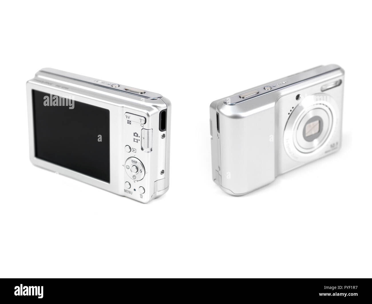 A compact camera isolated against a white background Stock Photo - Alamy