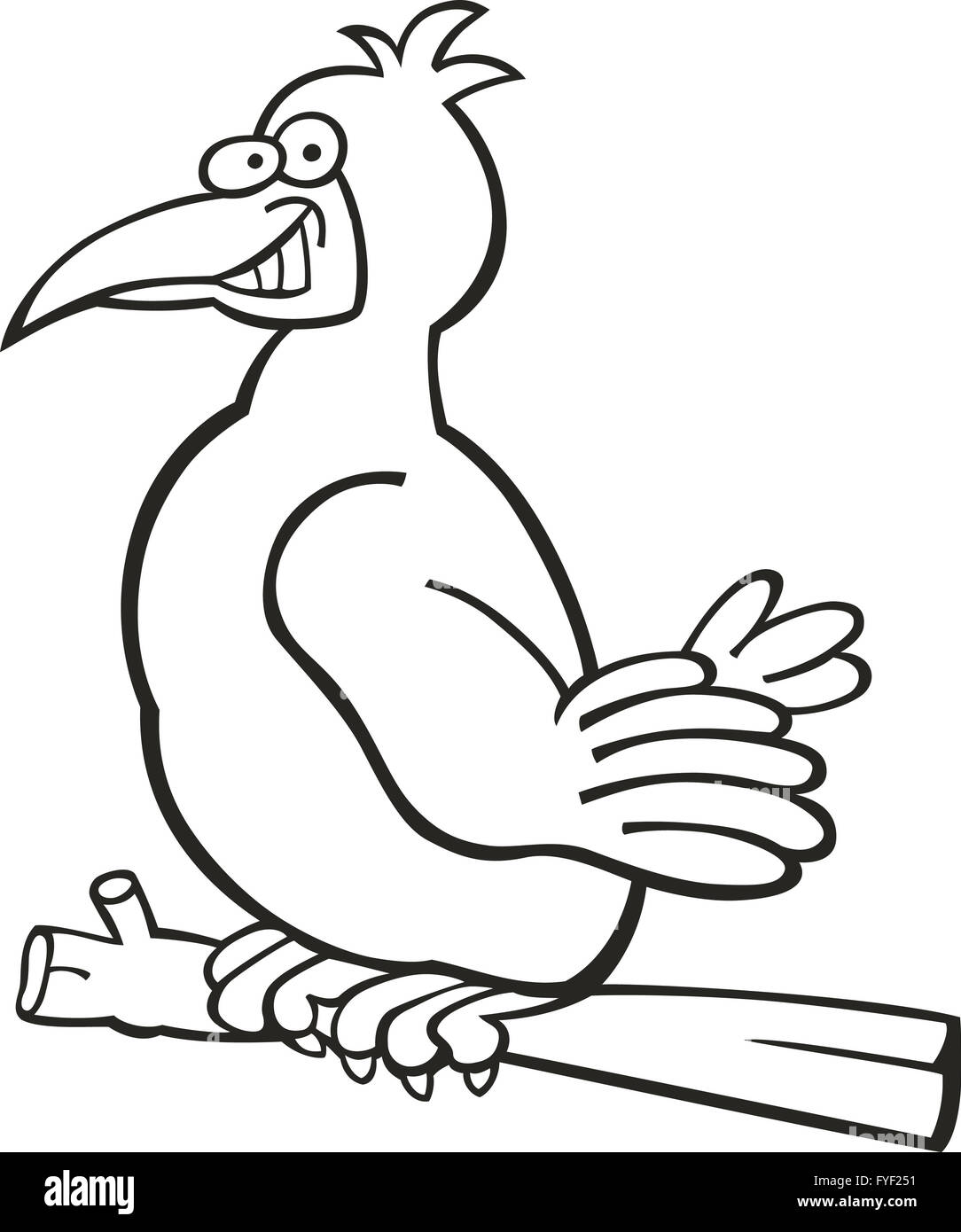 funny bird for coloring book Stock Photo - Alamy