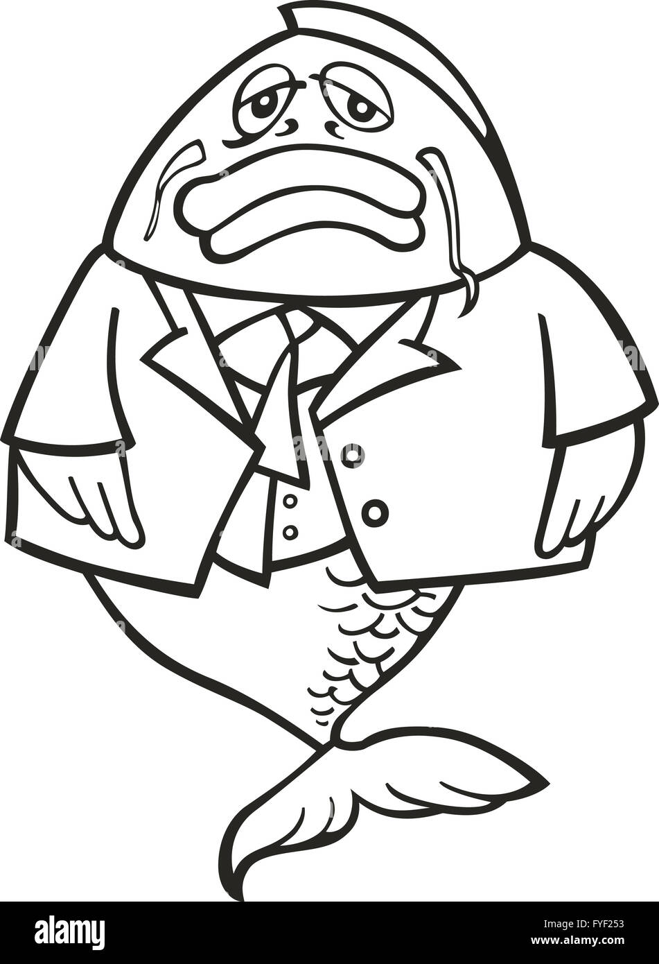 Illustration big fish coloring hi-res stock photography and images - Alamy