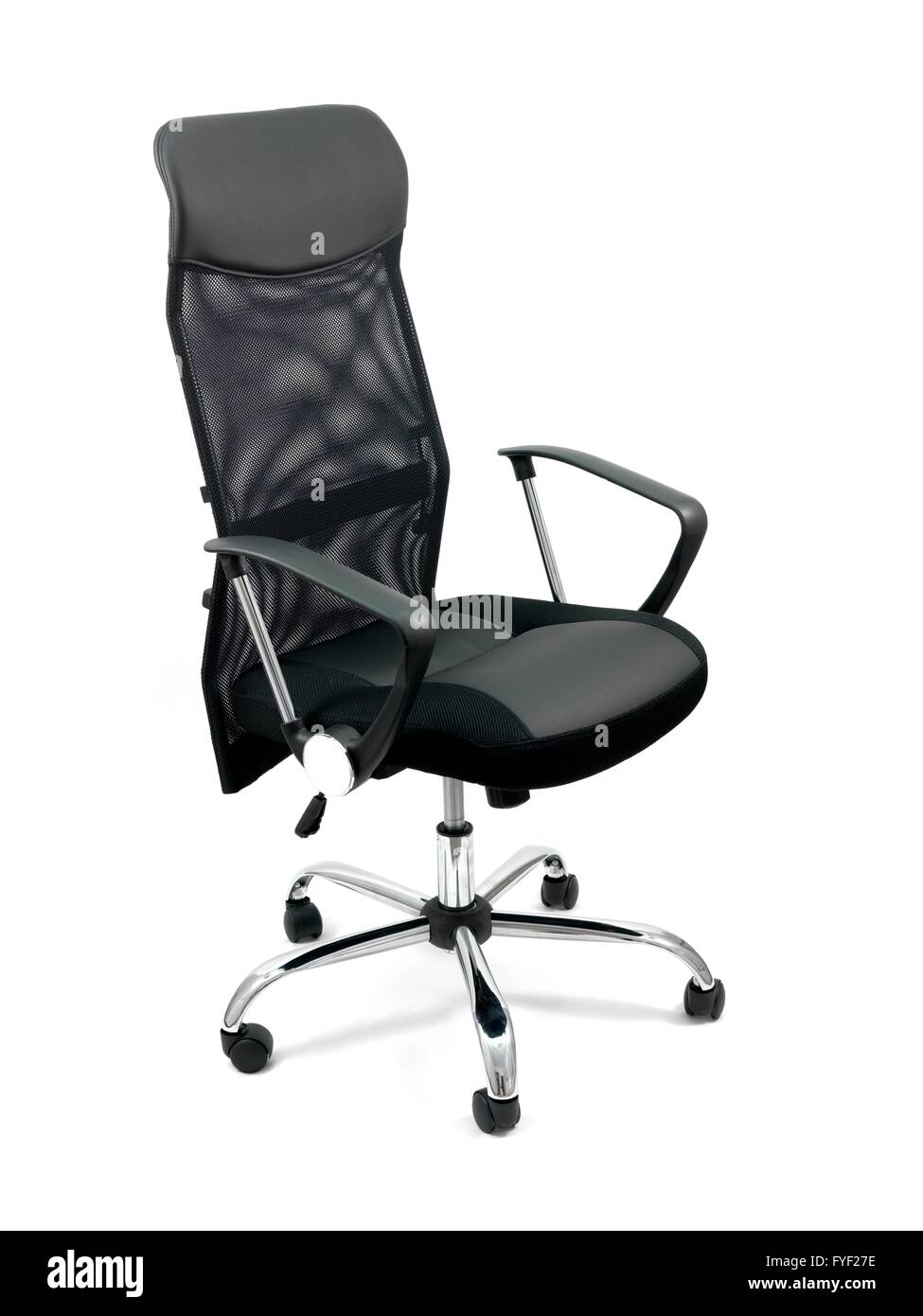 An office chair isolated against a white background Stock Photo - Alamy