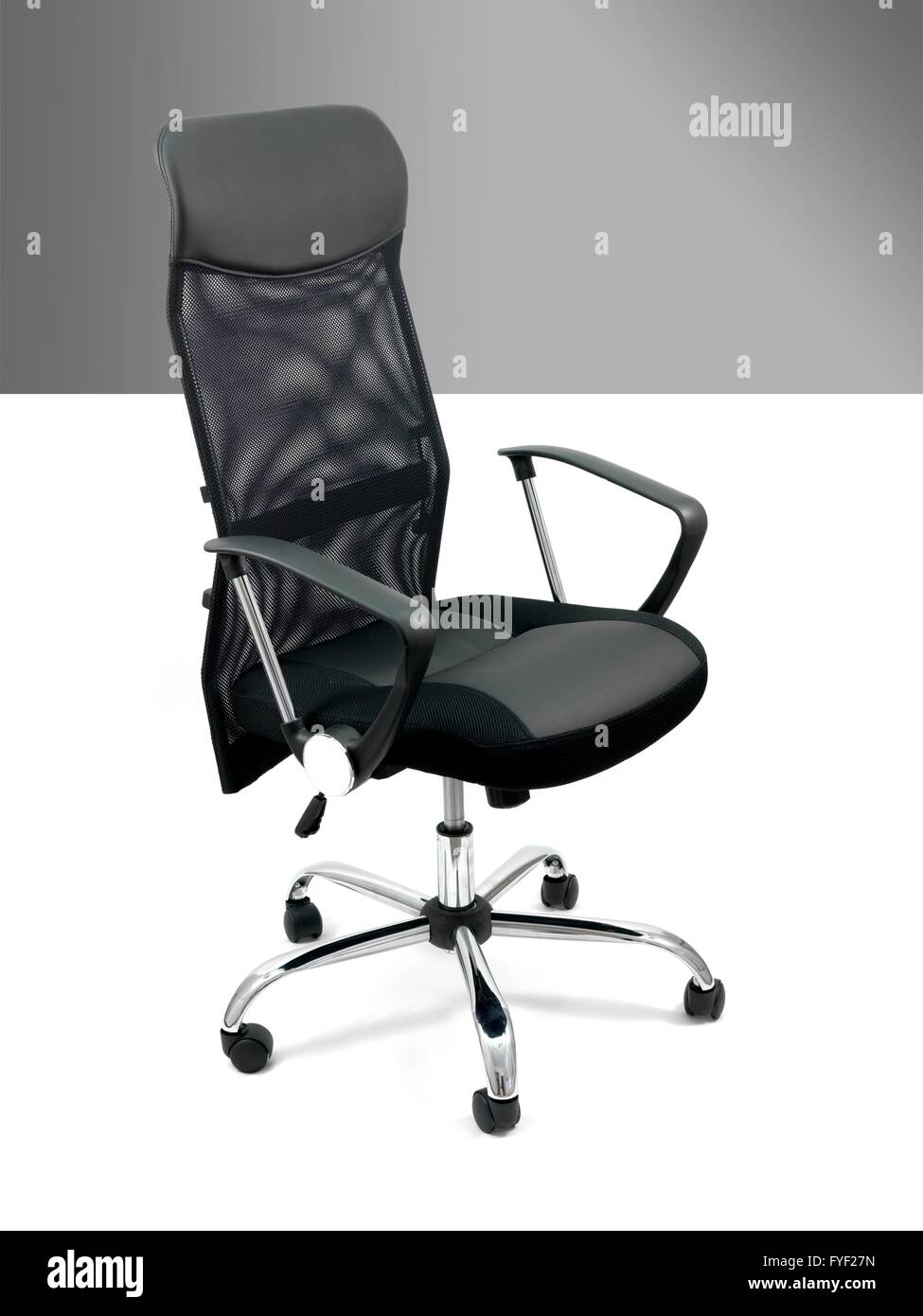An office chair isolated against a white background Stock Photo - Alamy