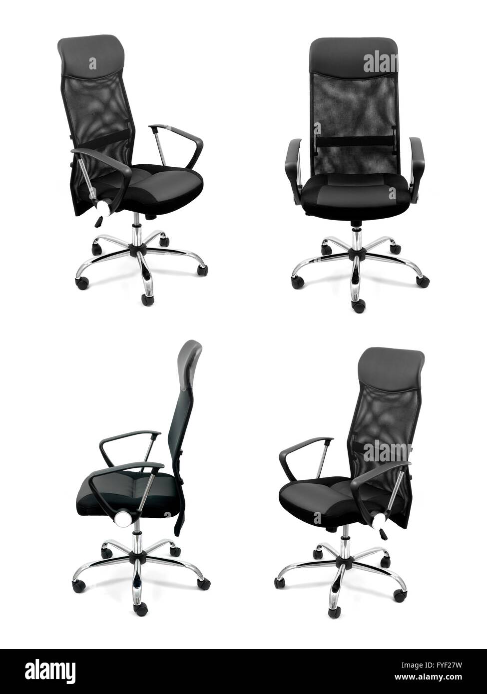 An office chair isolated against a white background Stock Photo - Alamy