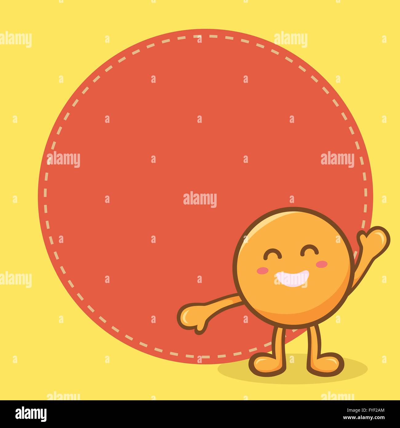 Happy Orange Mascot Notes Stock Vector Image & Art - Alamy