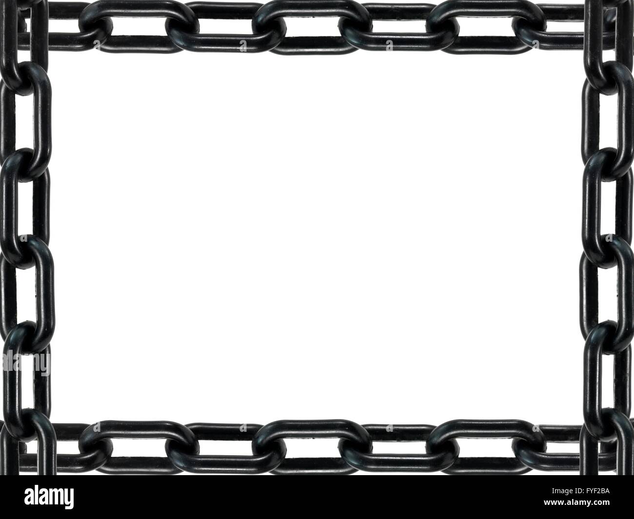 A black chain isolated against a white background Stock Photo - Alamy