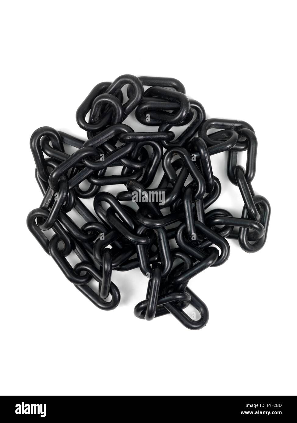 A black chain isolated against a white background Stock Photo - Alamy