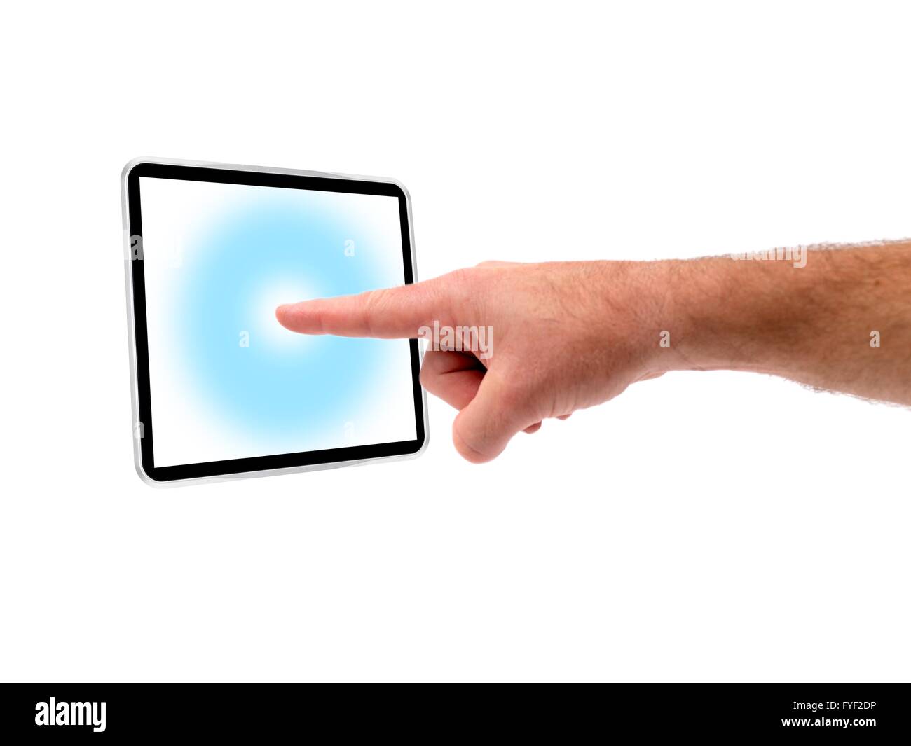 A touch screen computer isolated against a white background Stock Photo ...