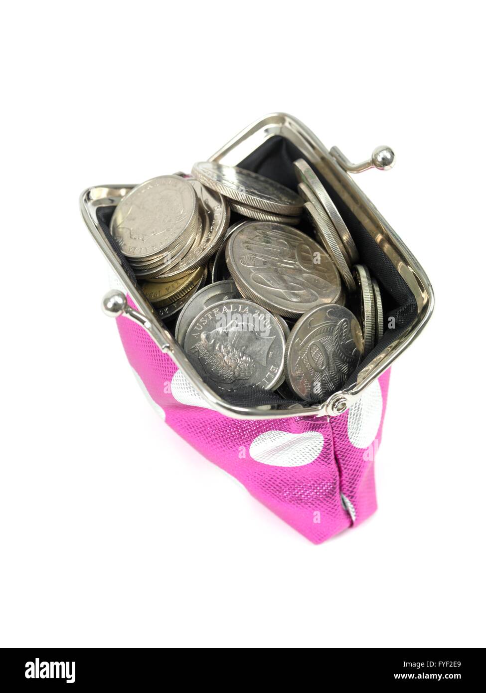 A coin purse isolated against a whitebackground Stock Photo - Alamy