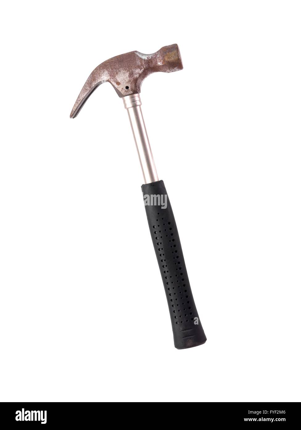 A metal hammer isolated against a white background Stock Photo - Alamy