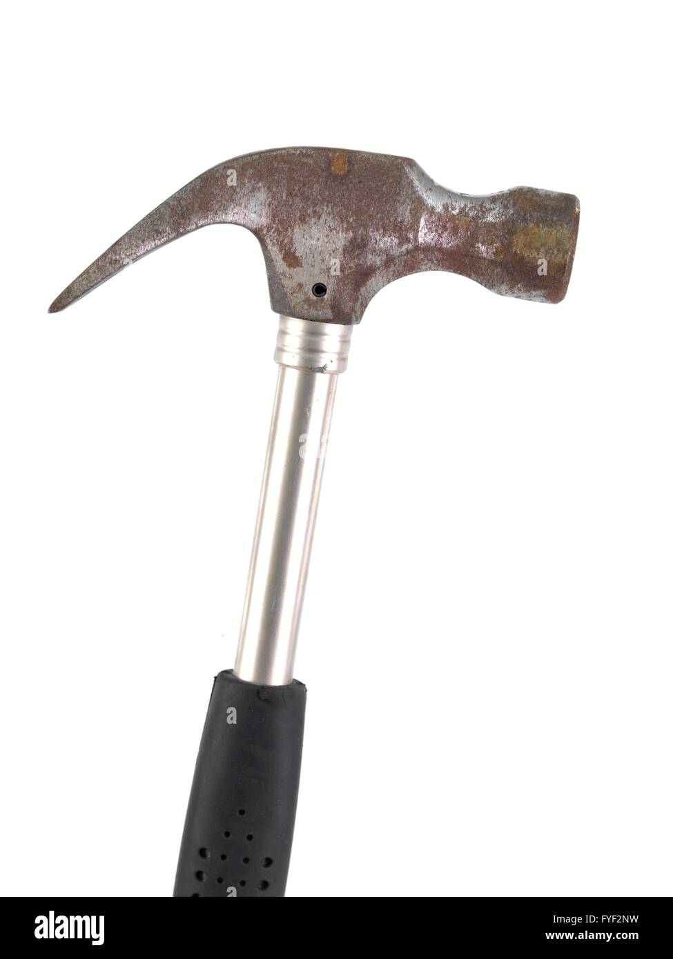 A metal hammer isolated against a white background Stock Photo - Alamy