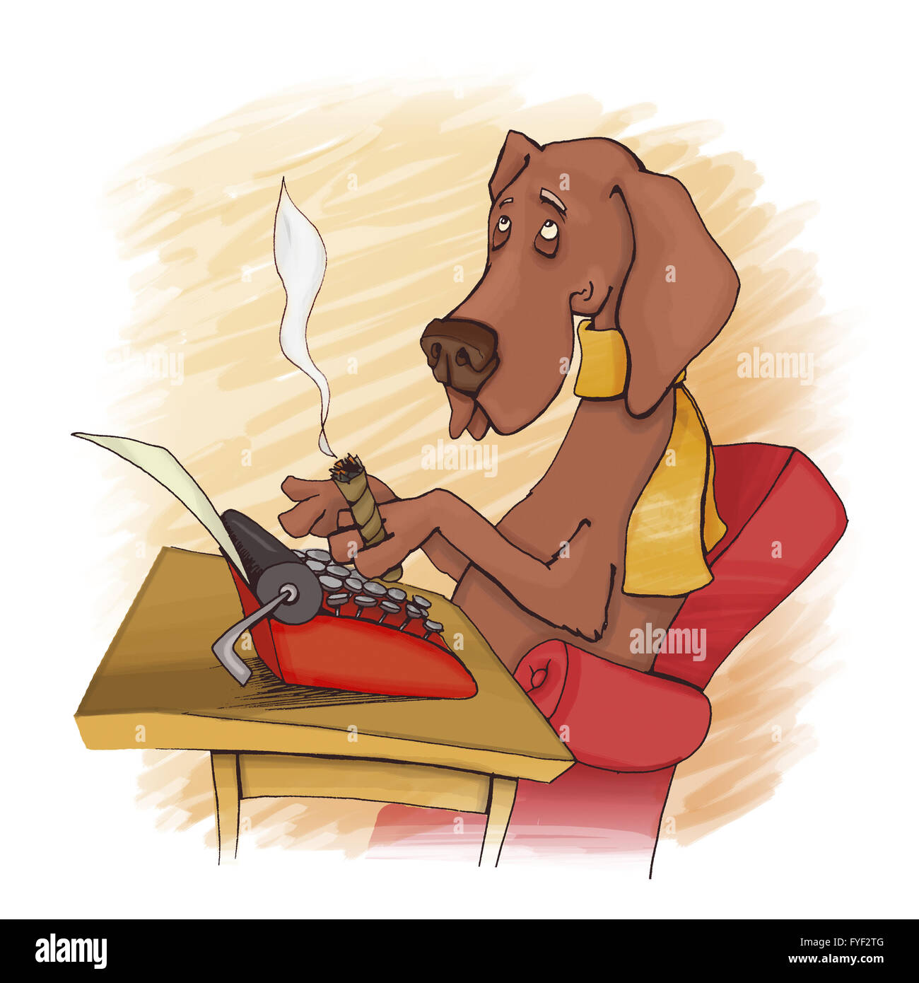 Dog writing Cut Out Stock Images & Pictures - Alamy