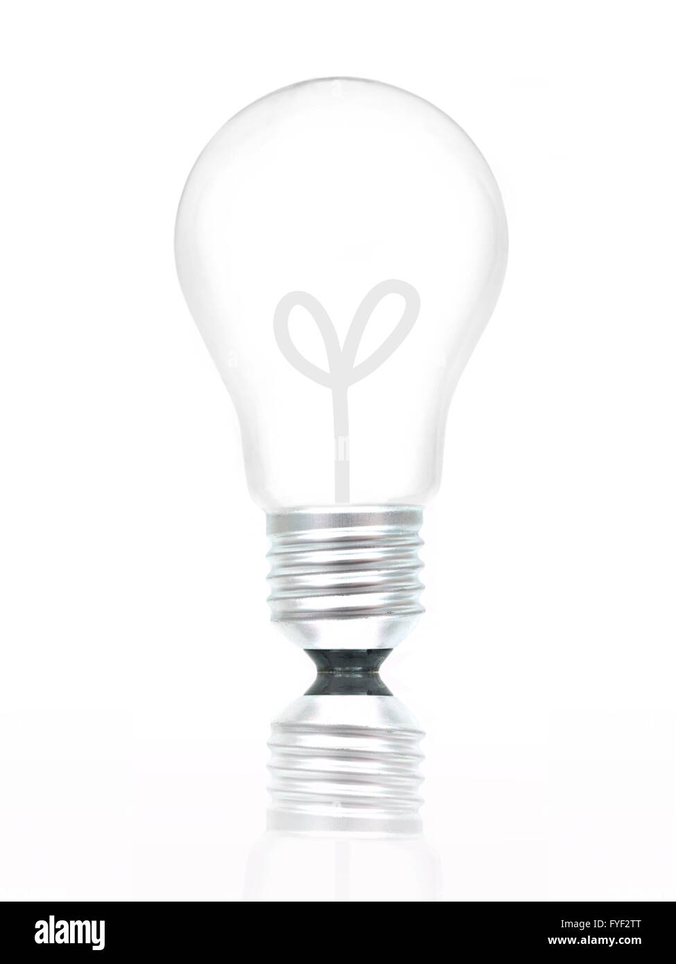 A light bulb isolated against a white background Stock Photo - Alamy