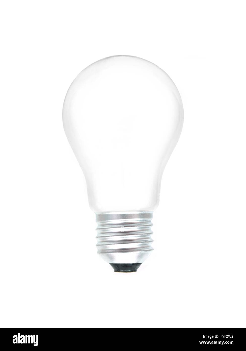A light bulb isolated against a white background Stock Photo - Alamy