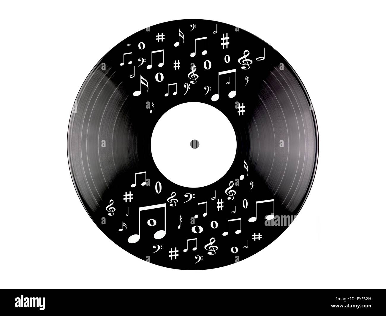 Vinyl records isolated against a white background Stock Photo - Alamy