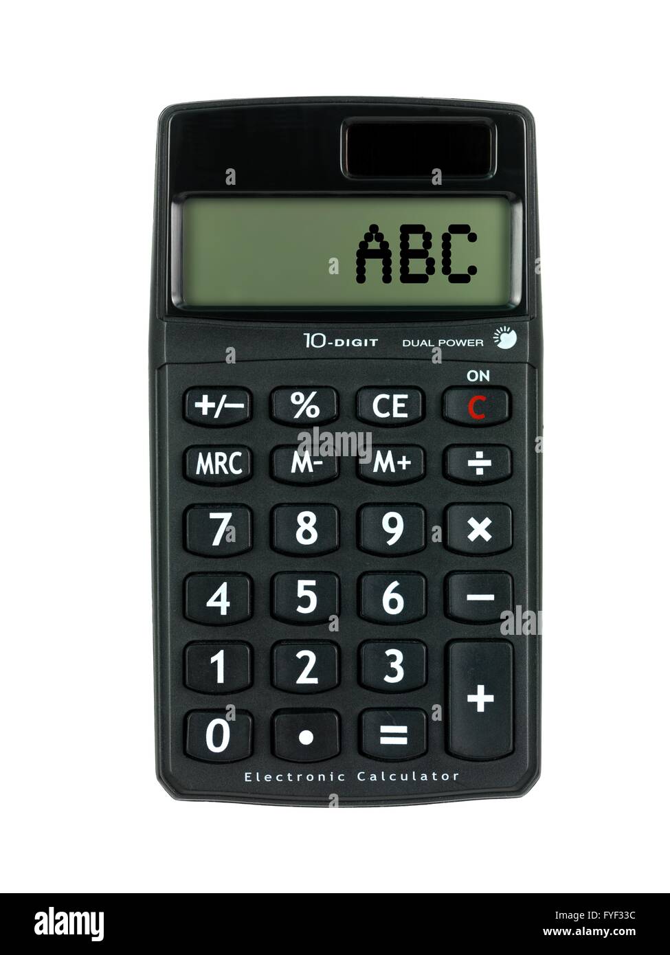 A calculator isolated against a white background Stock Photo - Alamy