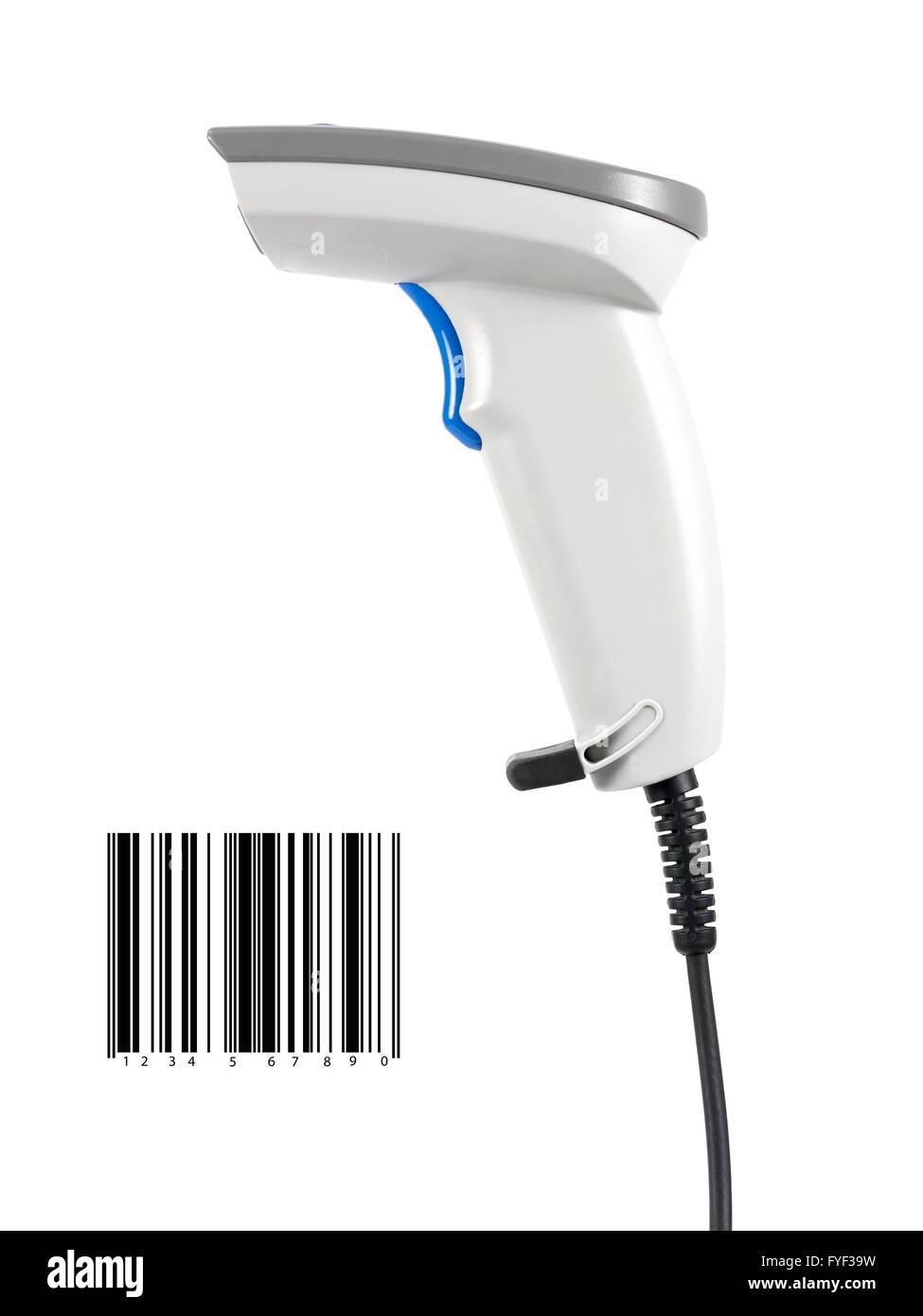 A barcode scanner isolated against a white background Stock Photo - Alamy