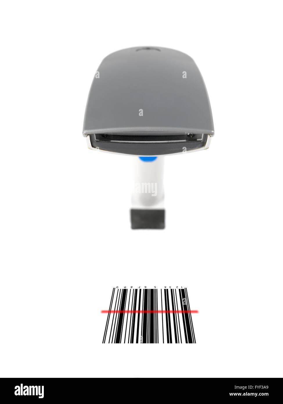 A barcode scanner isolated against a white background Stock Photo - Alamy