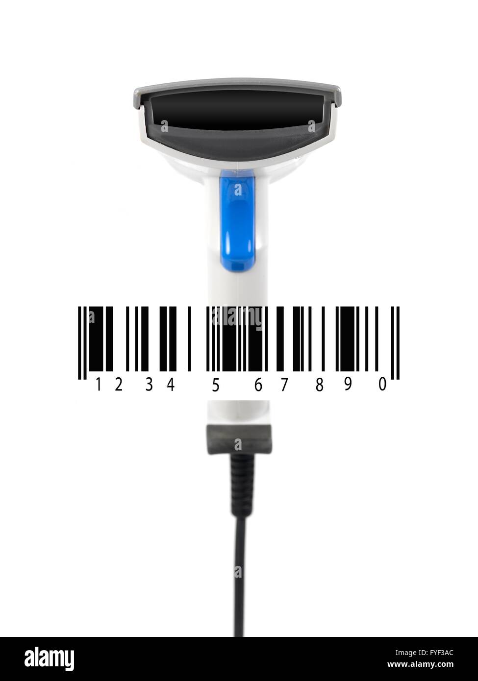 A barcode scanner isolated against a white background Stock Photo - Alamy