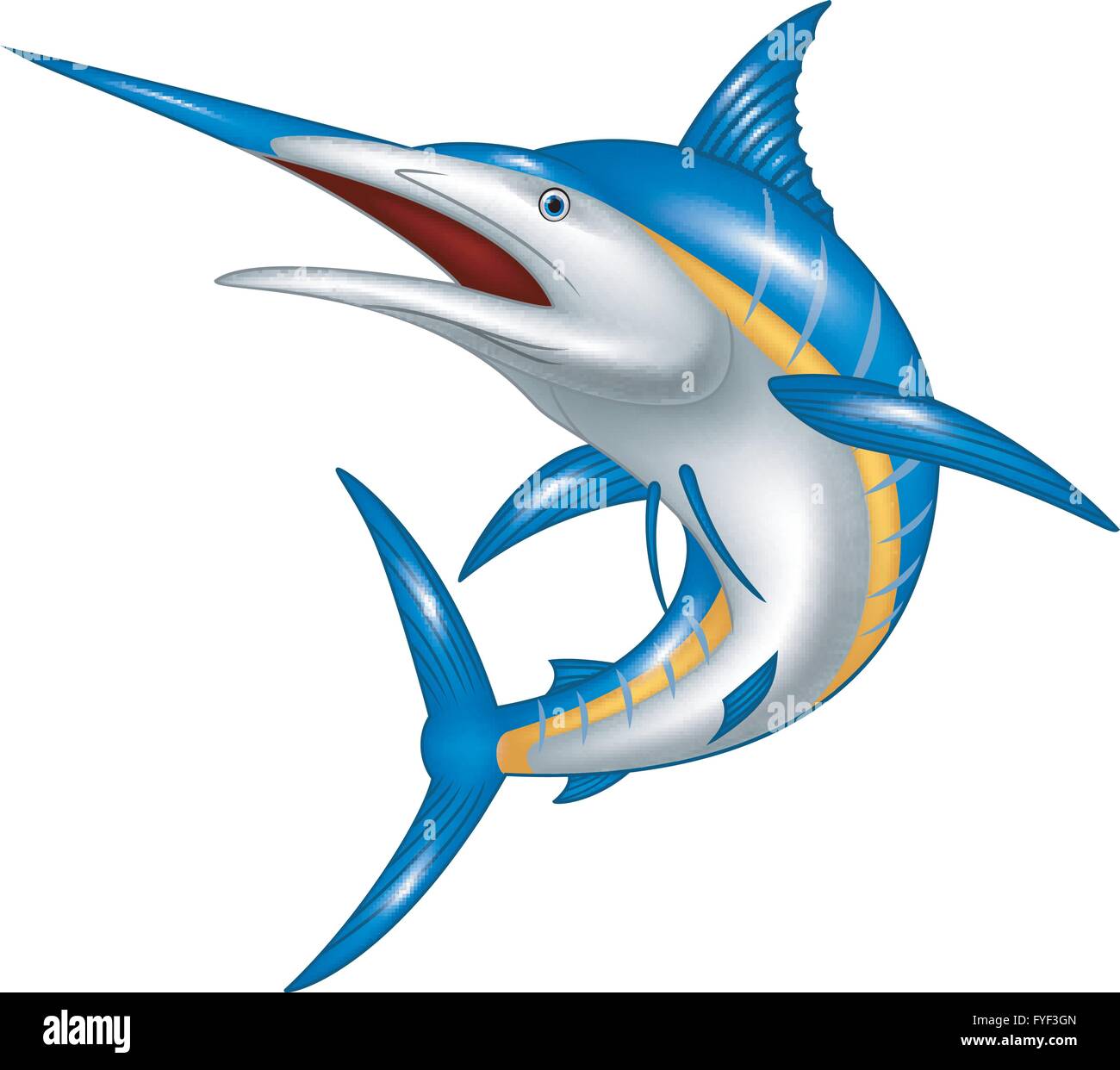 Marlin fish cartoon Stock Vector Image & Art - Alamy