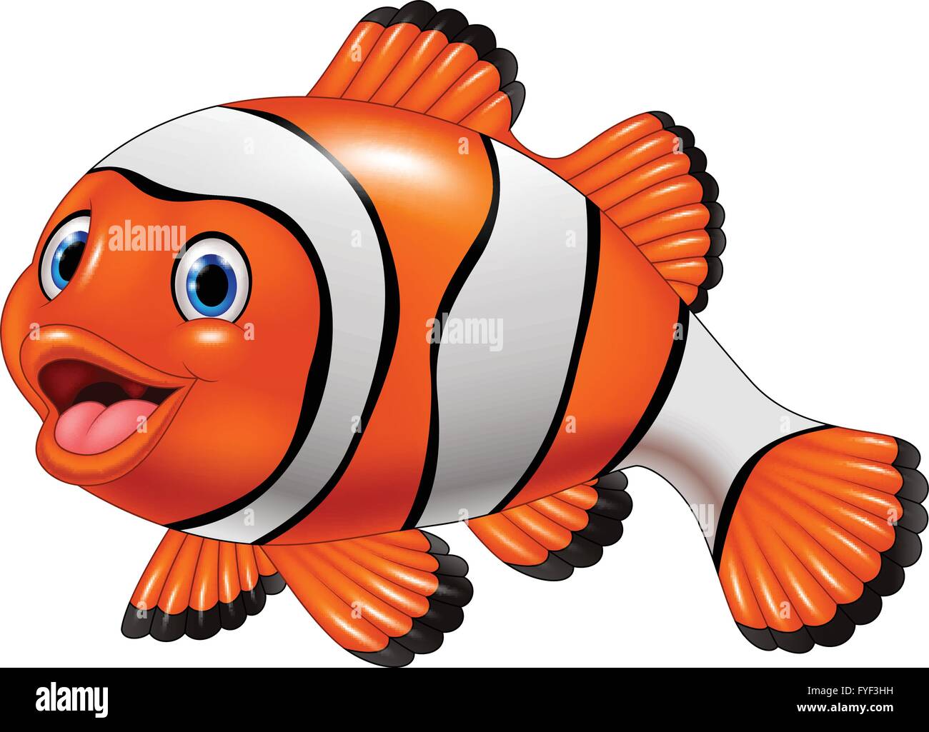 Cute clown fish cartoon Stock Vector Image & Art - Alamy