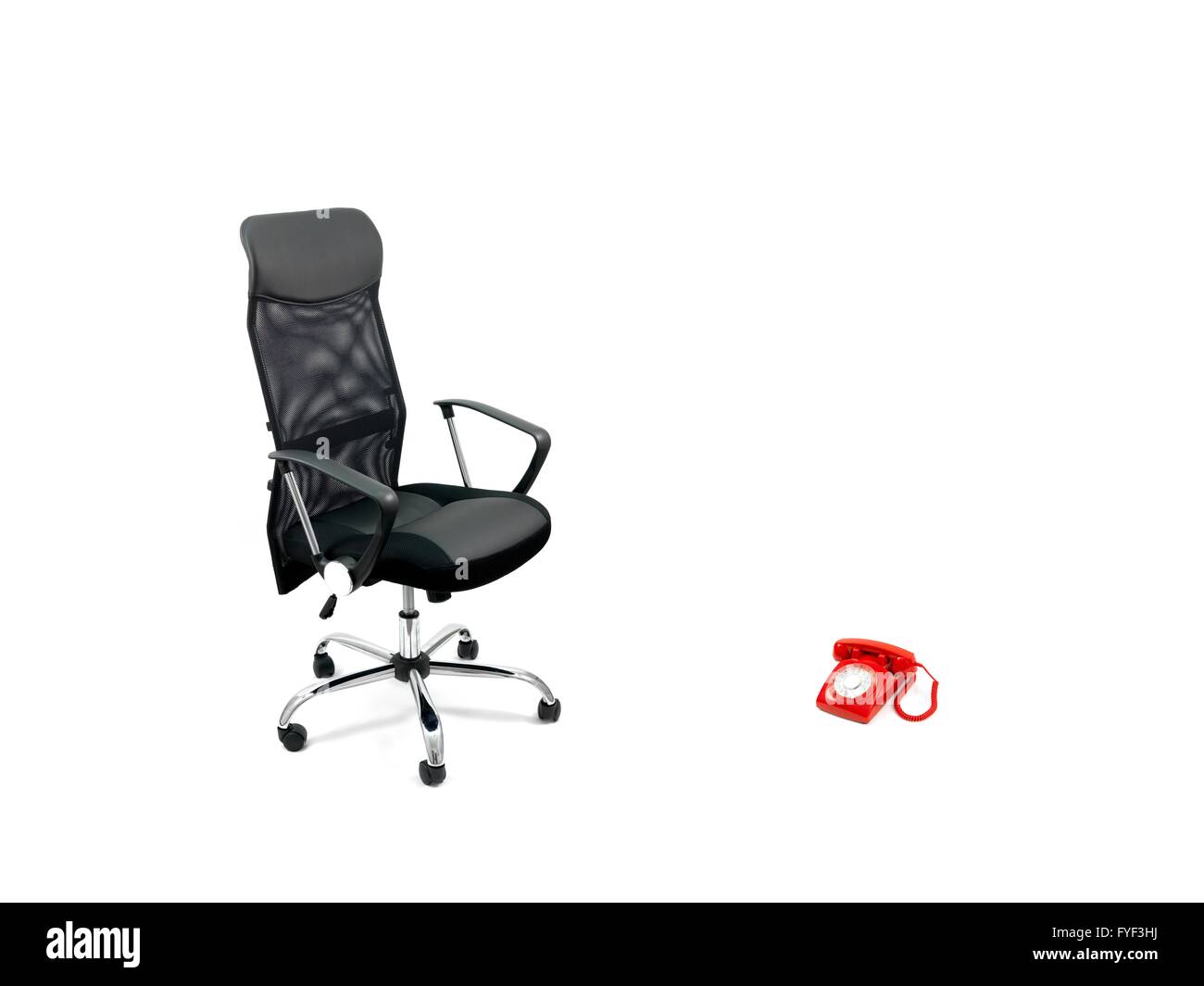 An office chair isolated against a white background Stock Photo - Alamy