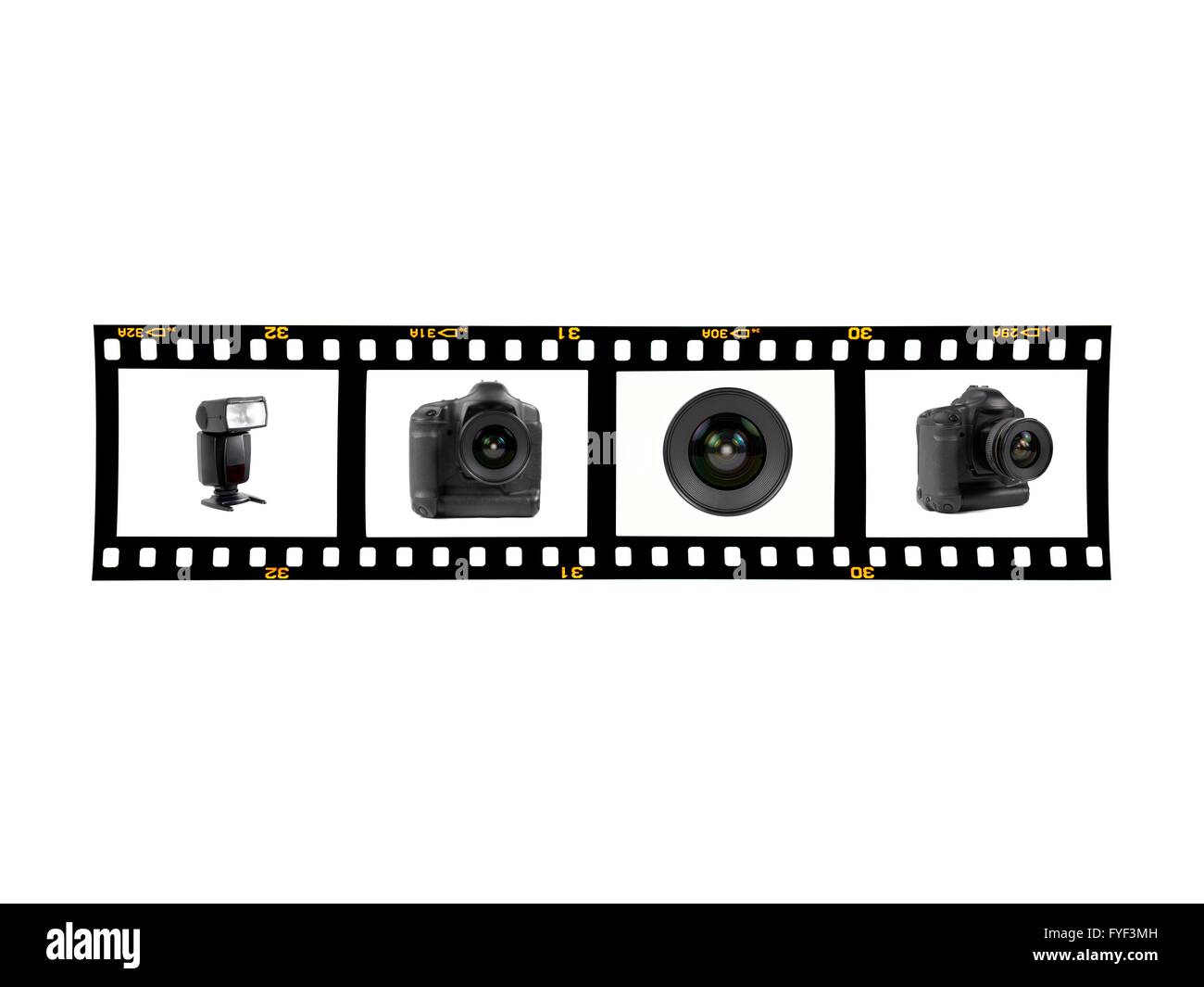 Photographic negatives isolated against a white background Stock Photo ...