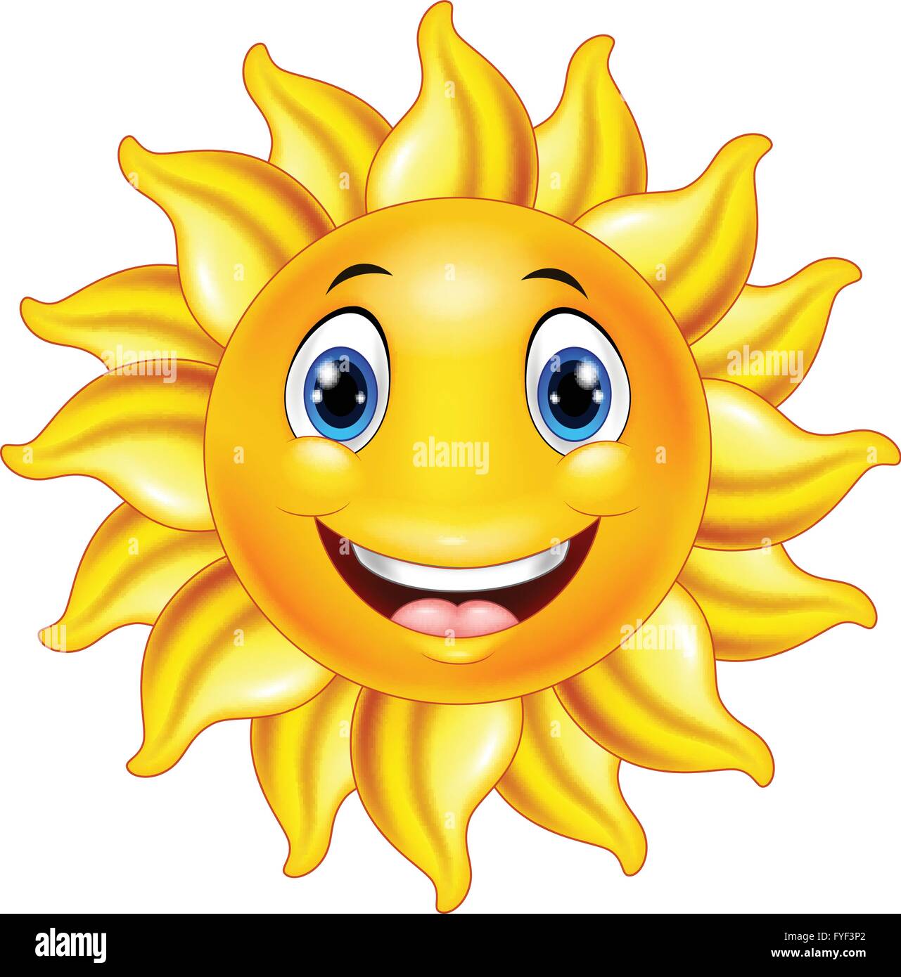 Cute smiling sun cartoon Stock Vector Image & Art - Alamy