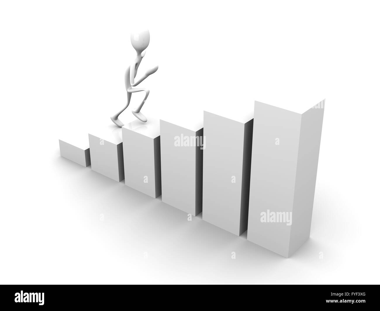 Running to the Top Stock Photo - Alamy