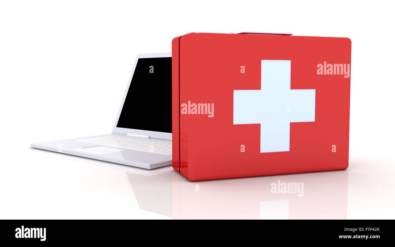 Laptop First aid Stock Photo - Alamy
