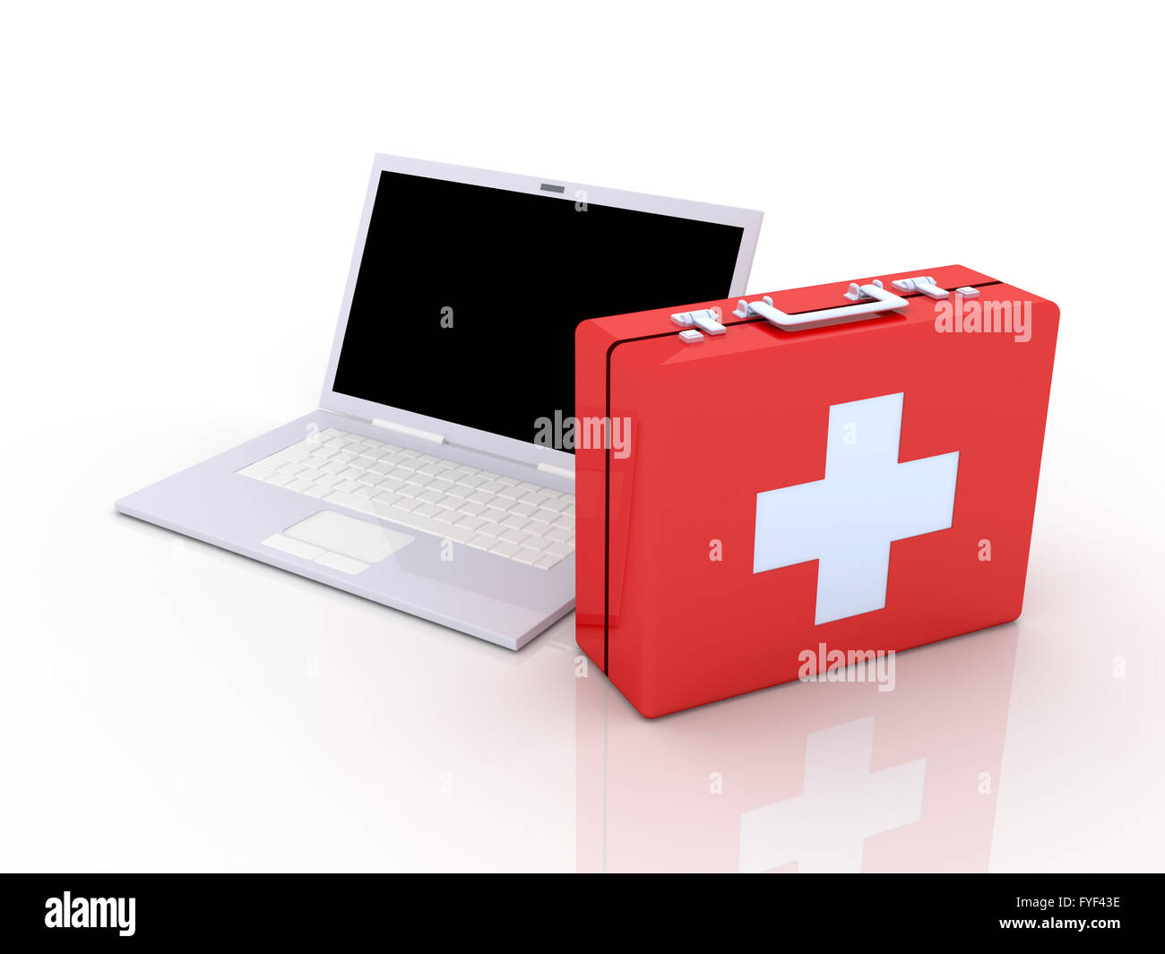Laptop First aid Stock Photo - Alamy