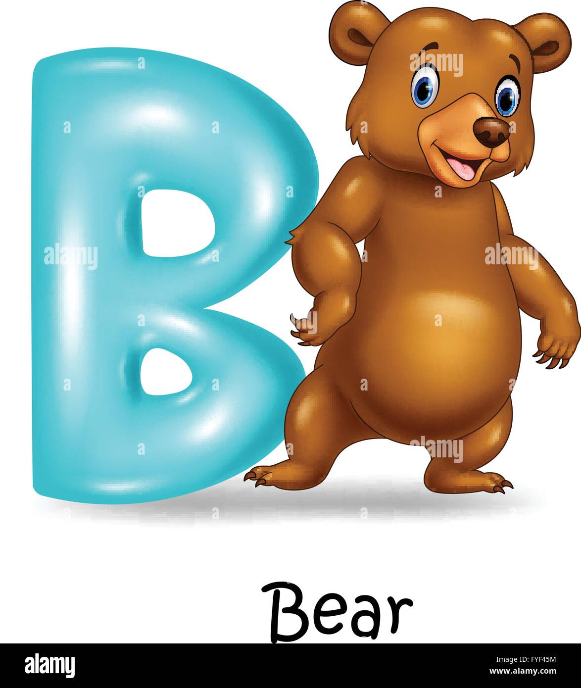 Illustration of B letter for Bear Stock Vector Image & Art - Alamy
