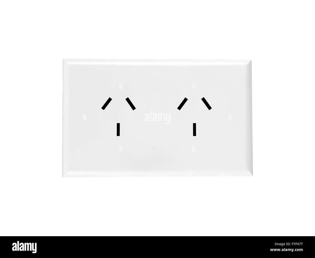 A power switch isolated against a white background Stock Photo - Alamy
