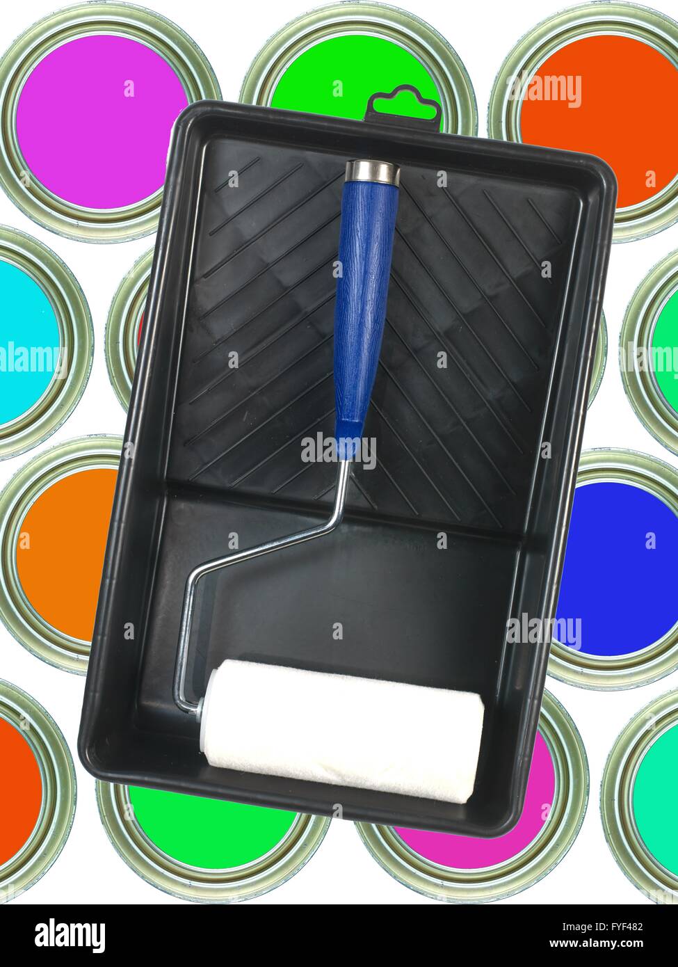 Painting equipment isolated on a white background Stock Photo - Alamy