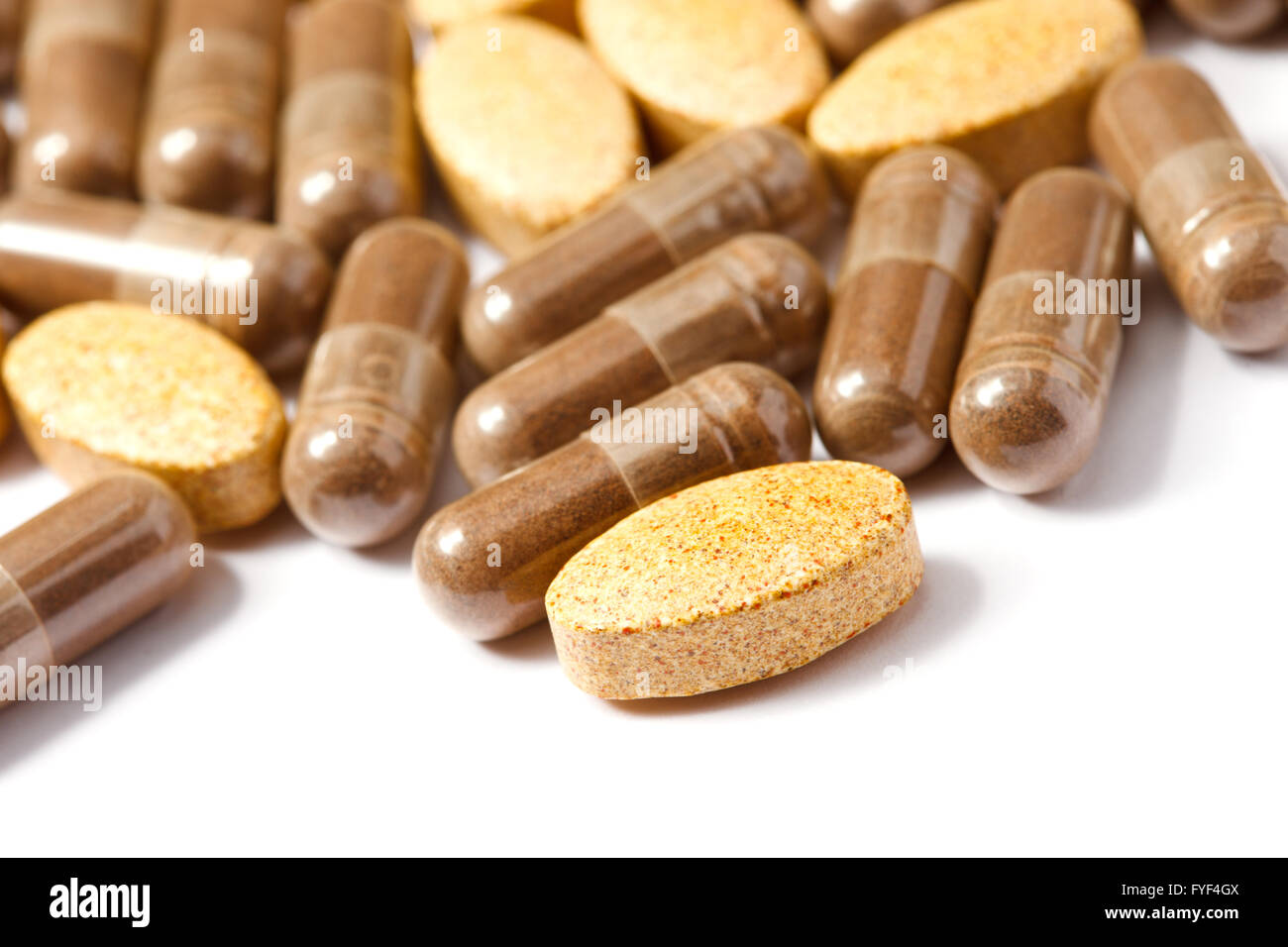 Medicinal pills piled up a bunch Stock Photo - Alamy
