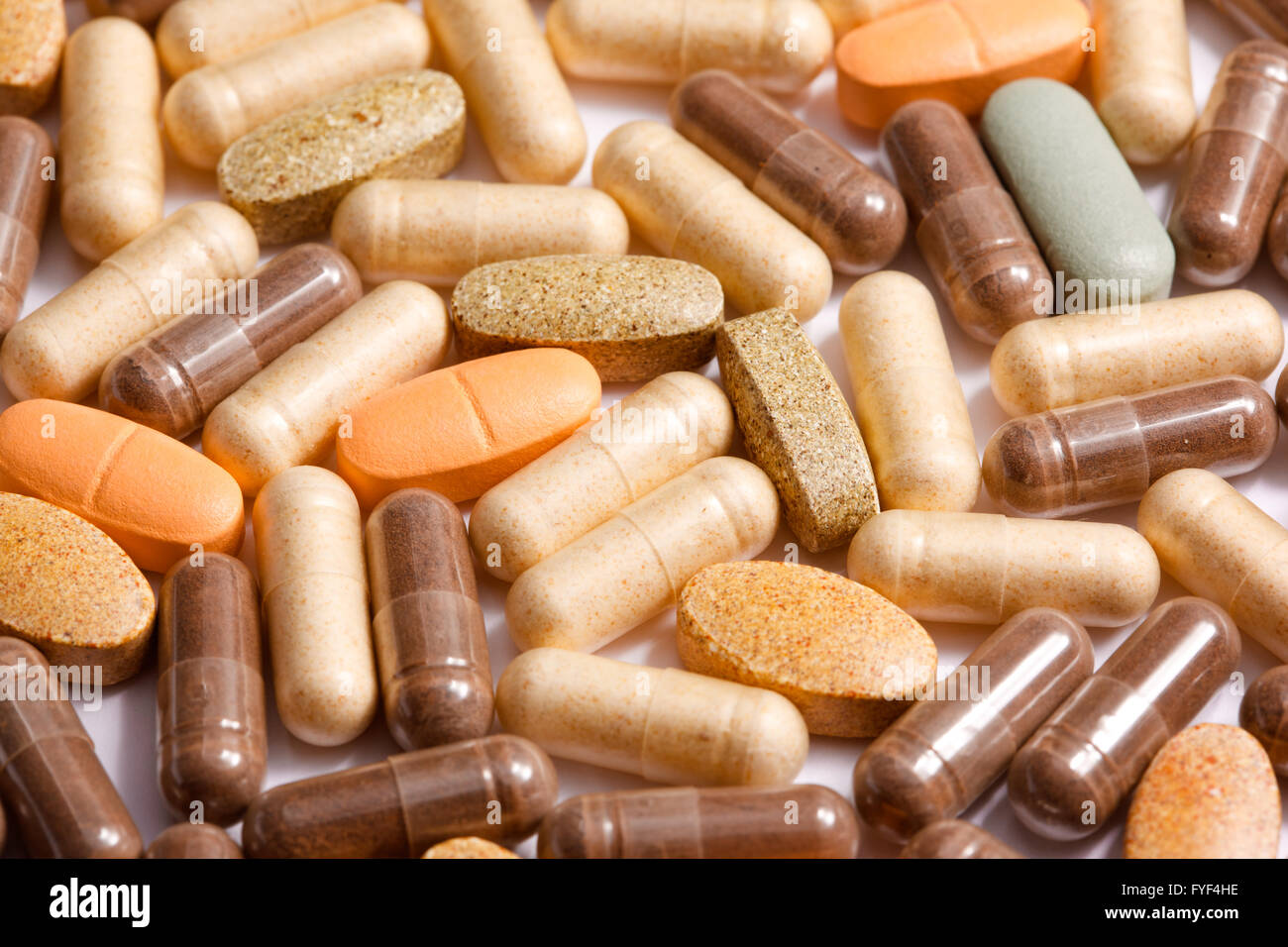 Medicinal pills piled up a bunch Stock Photo - Alamy