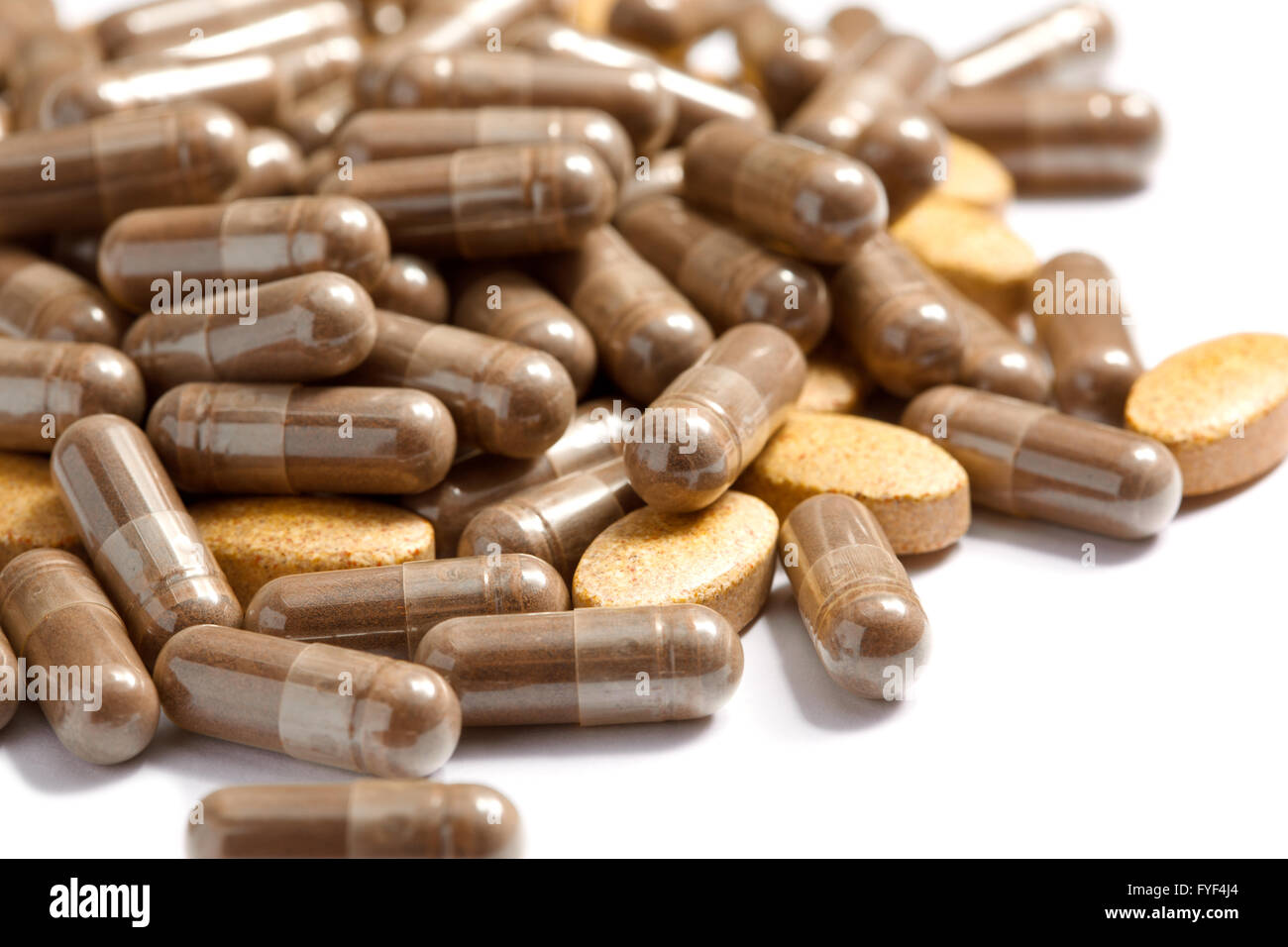 Medicinal pills piled up a bunch Stock Photo - Alamy