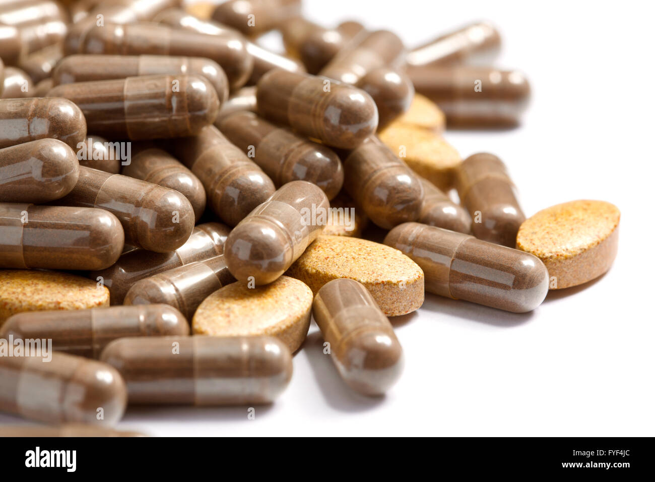 Medicinal pills piled up a bunch Stock Photo - Alamy