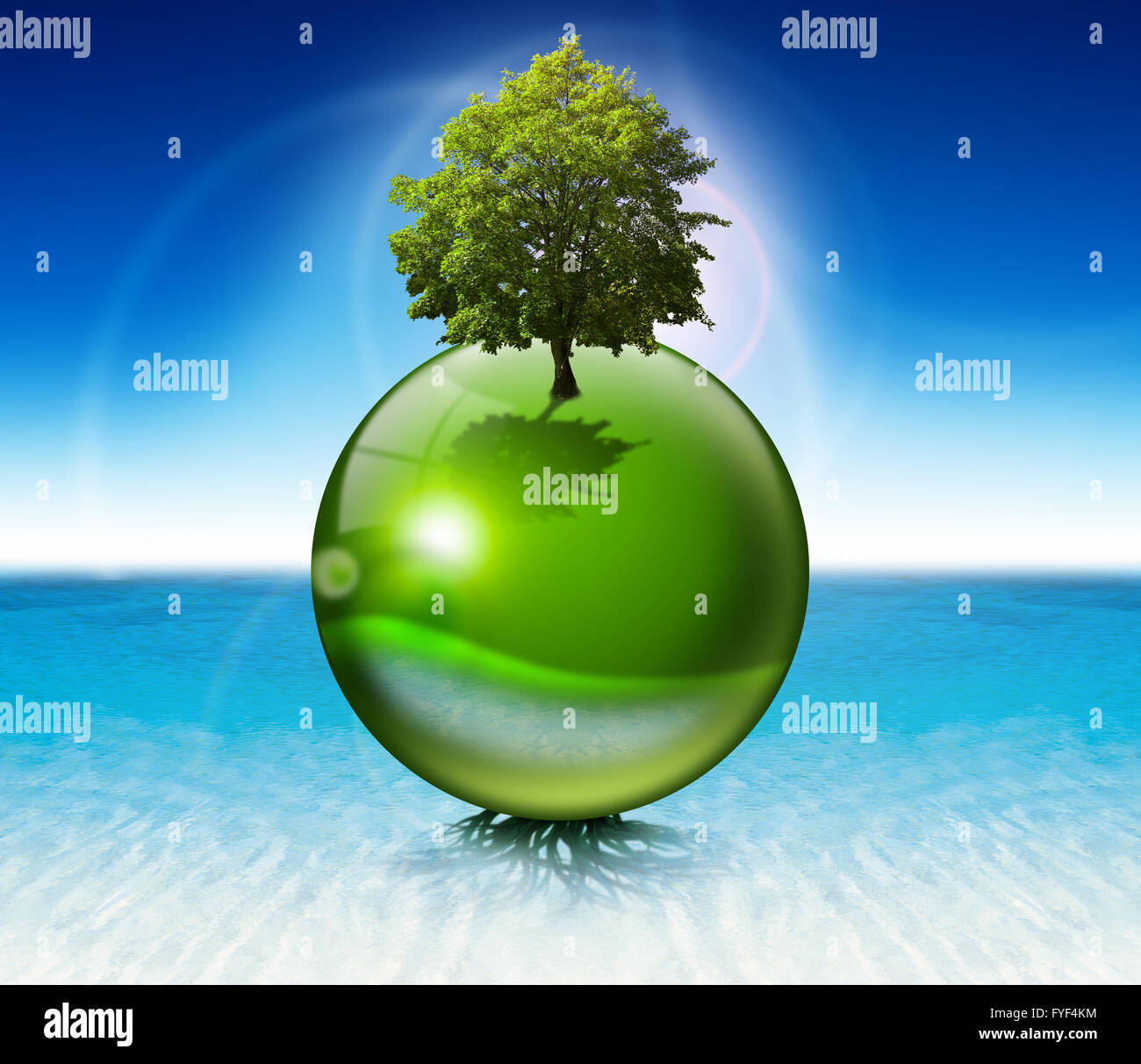 Sphere tree - ecology concept Stock Photo - Alamy