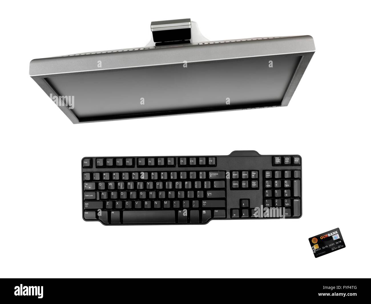 Computer componentsisolated against a white background Stock Photo - Alamy