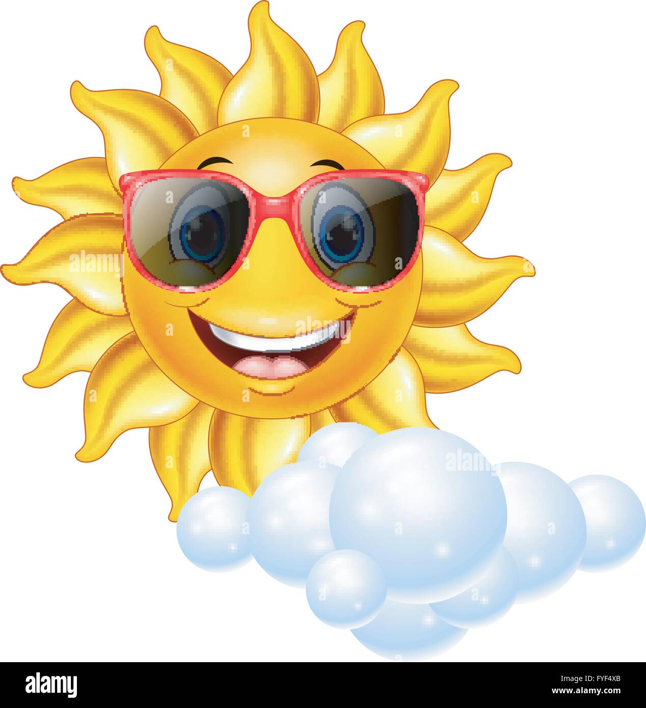 Cartoon smiling sun mascot Stock Vector Image & Art - Alamy