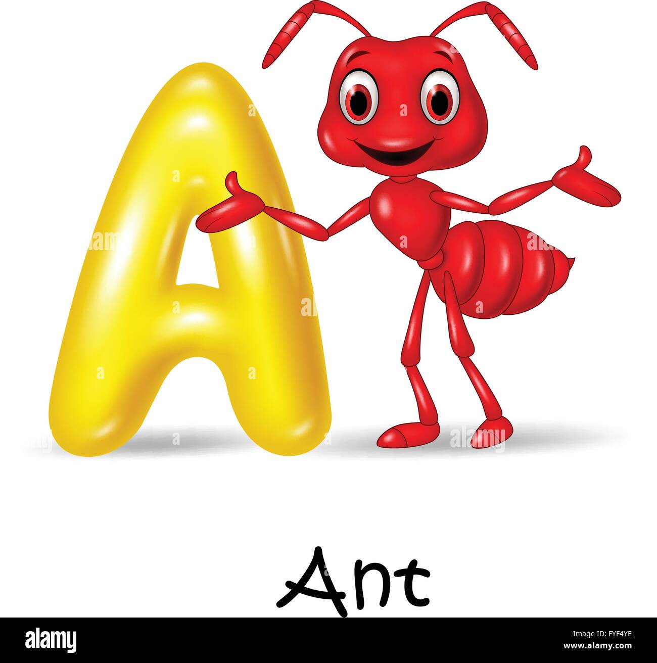 Illustration A of letter for Ant Stock Vector Image & Art - Alamy