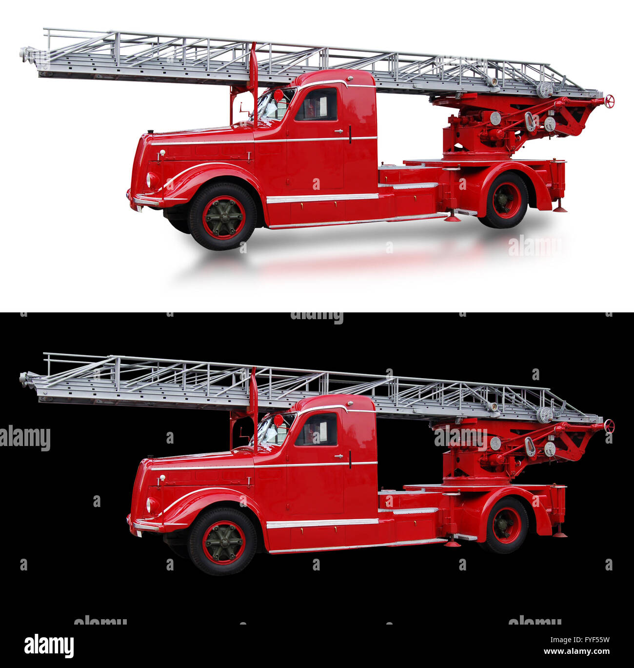 Old Italian firetruck Stock Photo - Alamy