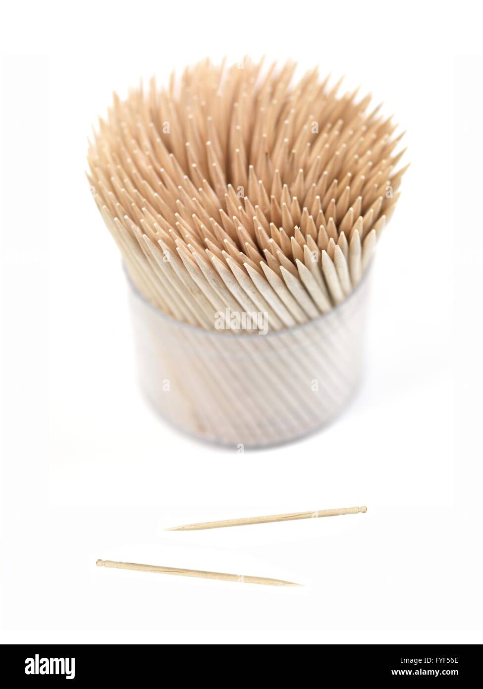 A close up shot of a wooden toothpicks on white Stock Photo - Alamy