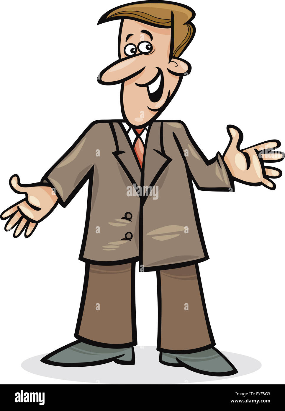cartoon man in suit Stock Photo - Alamy