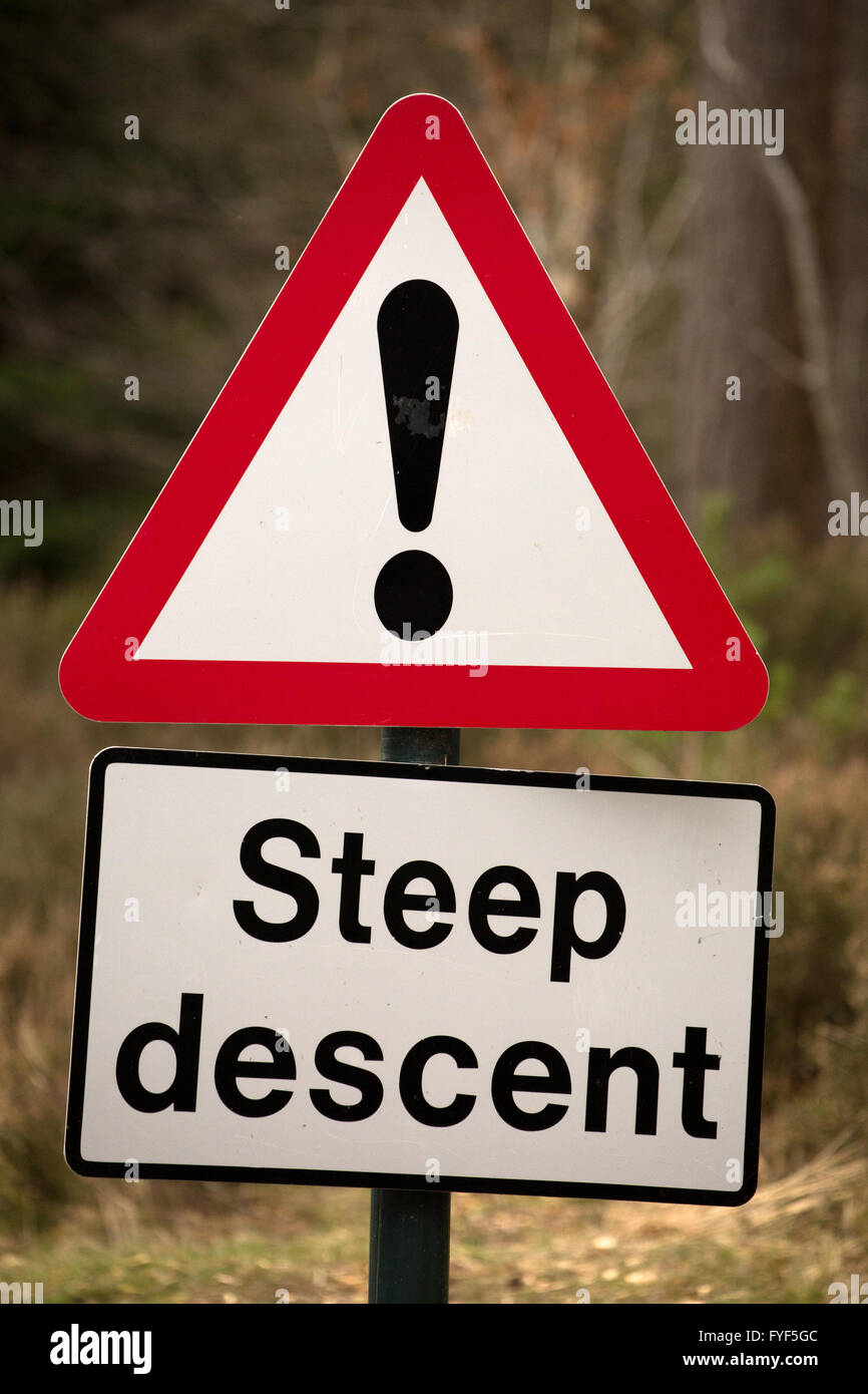 Warning road sign. UK Stock Photo - Alamy