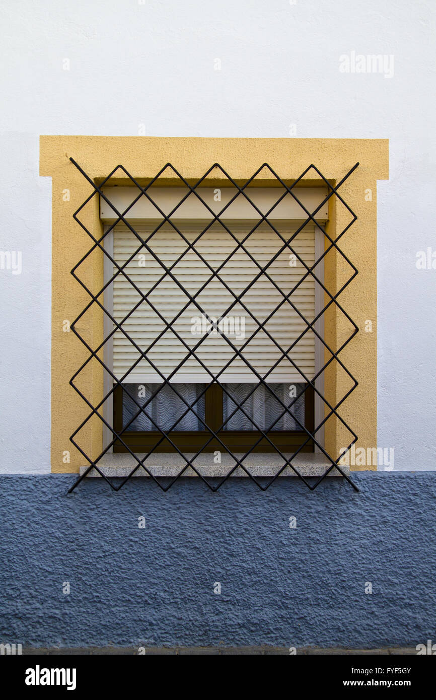 Spanish style window, in white house Stock Photo - Alamy