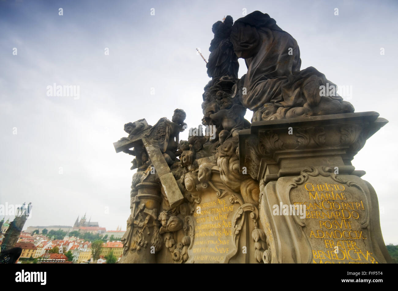 Charles bridge statues view hi-res stock photography and images - Alamy