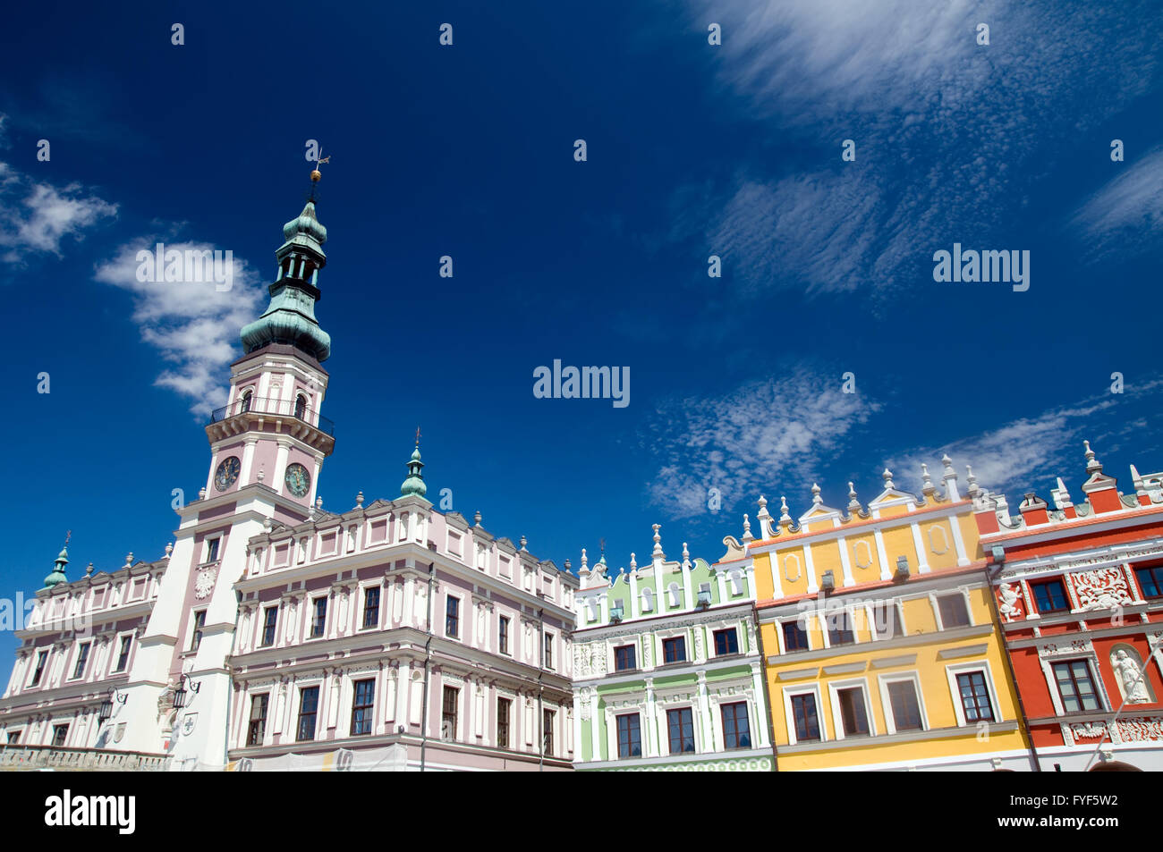 Old town buildings blue hi-res stock photography and images - Alamy