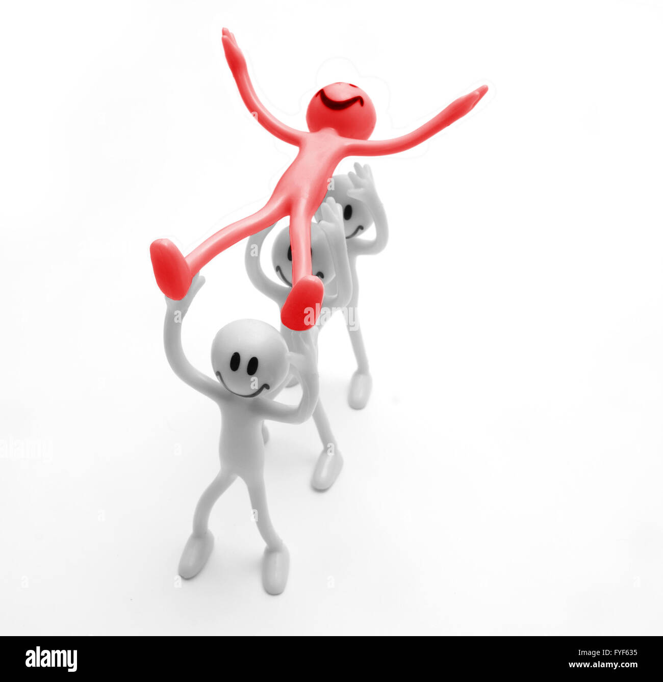 People carrying a leader. Conceptual Stock Photo - Alamy