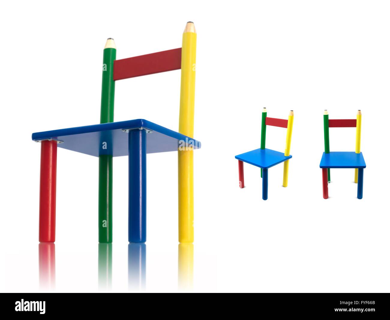 A child play chair isolated against a white background Stock Photo - Alamy