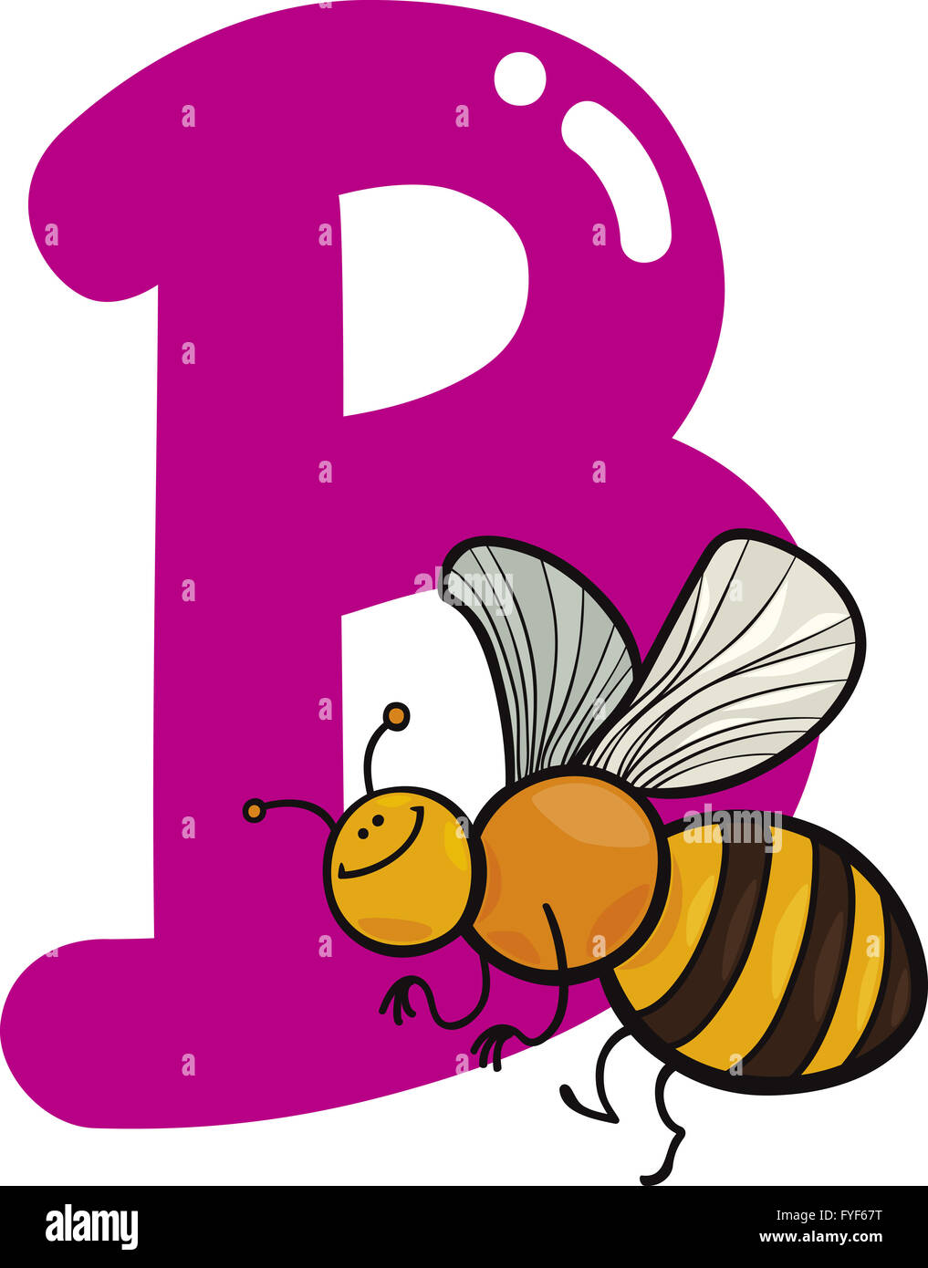 B for bee Stock Photo - Alamy